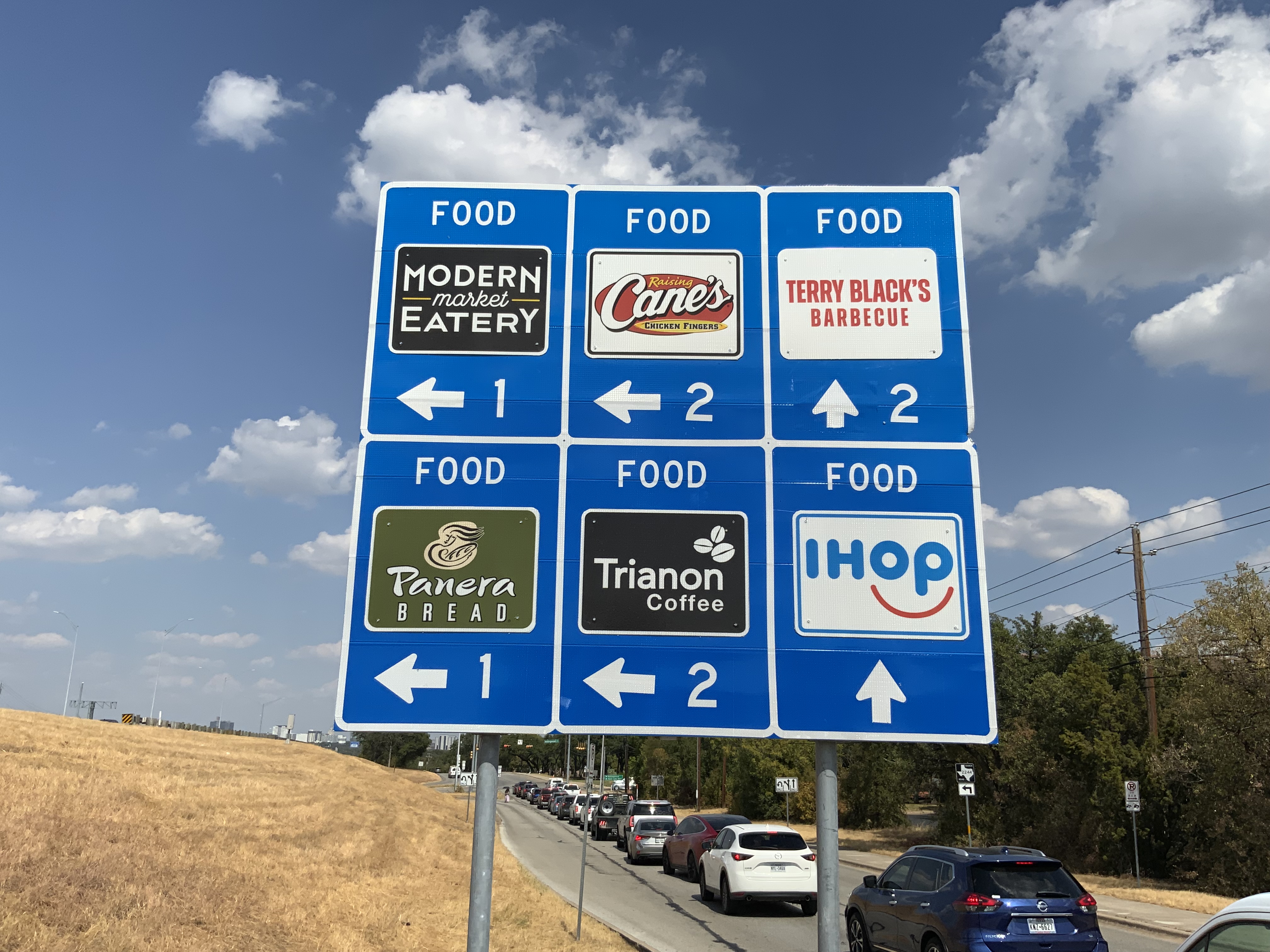 Highway Food Sign
